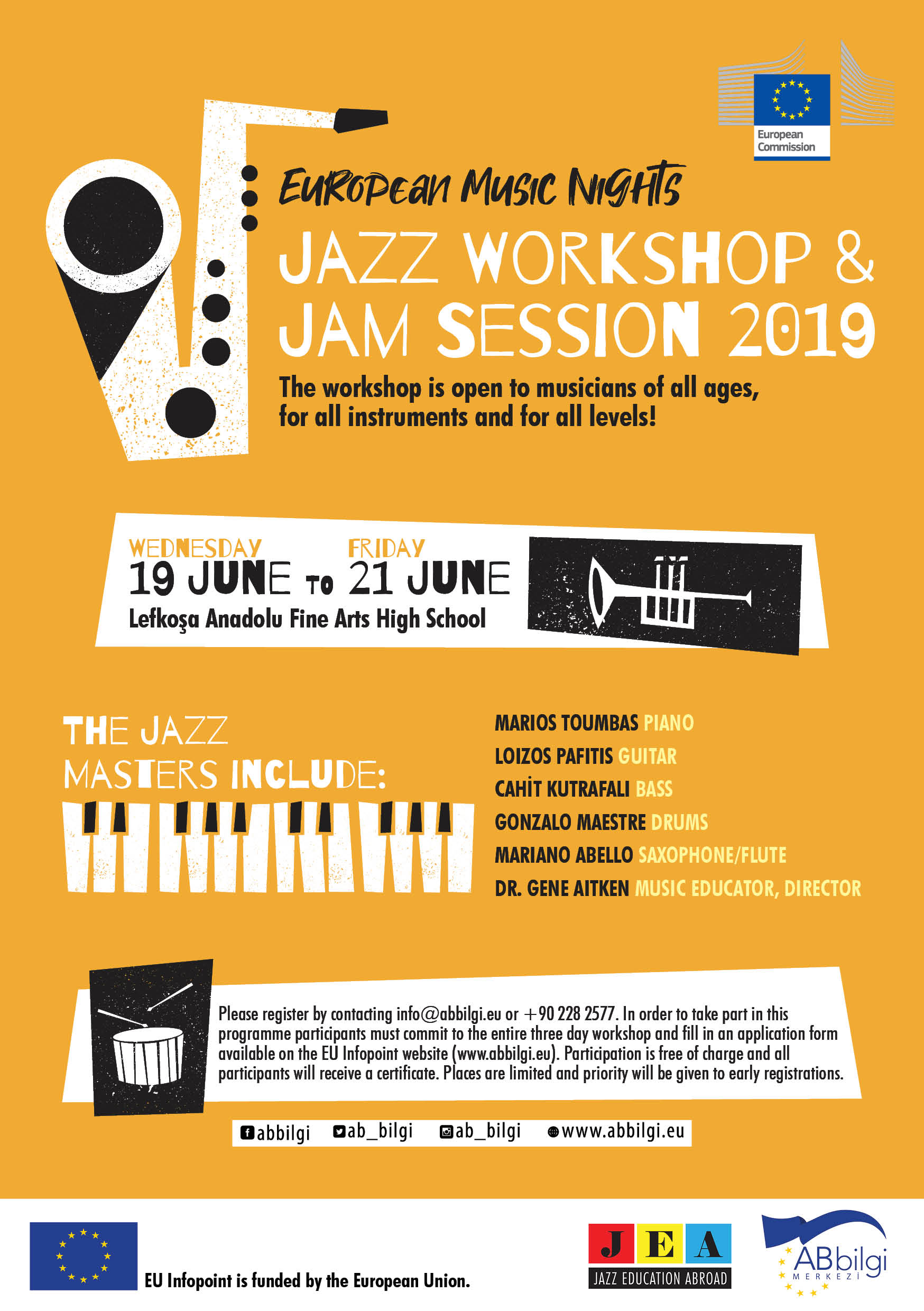 Jazz Masterclass Workshop and Jam Session 2019 | AB Bilgi Merkezi